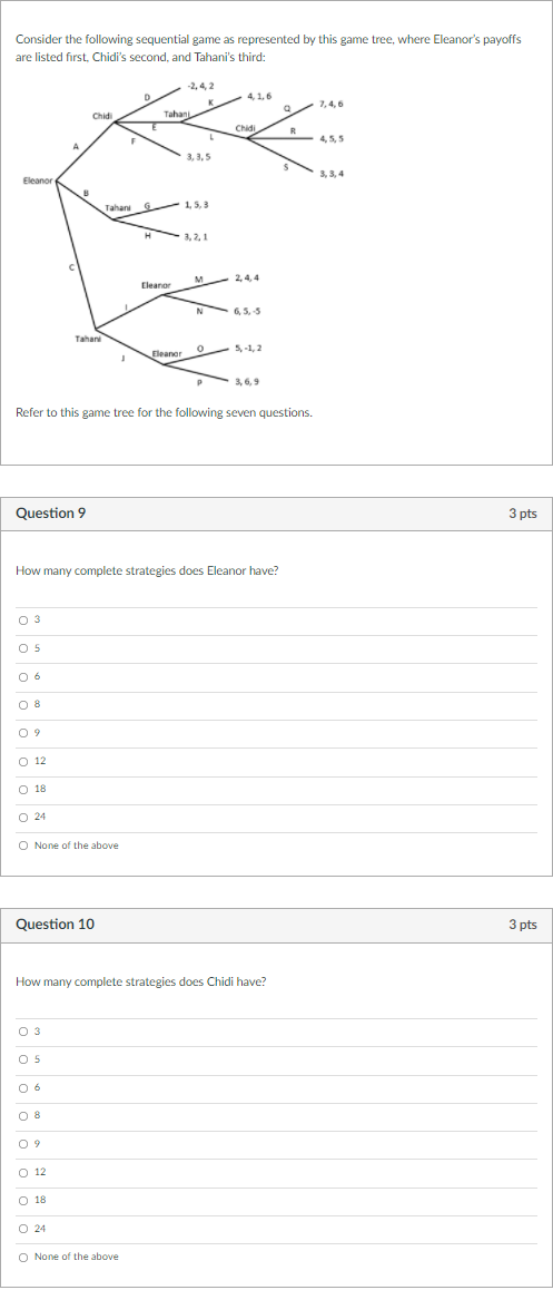 Solved Consider the following sequential game as represented | Chegg.com