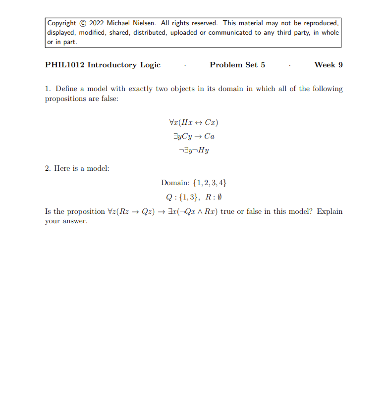 Copyright (c) 2022 Michael Nielsen. All rights | Chegg.com