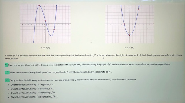 Solved y ) A function is shown above on the left, and the | Chegg.com