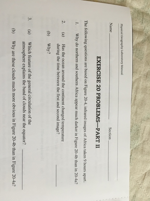 Solved Physical Geography Laboratory Manual Name Section | Chegg.com