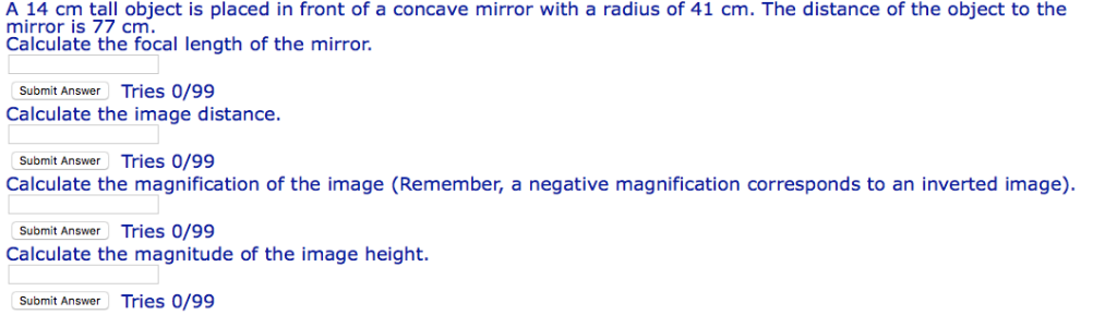 Solved A 14 cm tall object is placed in front of a concave | Chegg.com