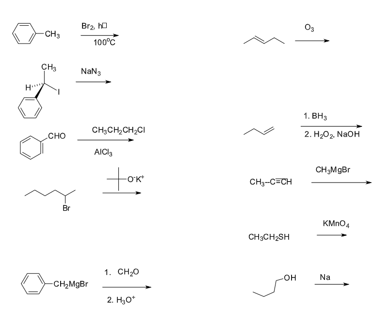 Solved Bre, ho 03 CH3 100°C CH3 NaN3 Hinny 1. BH3 | Chegg.com