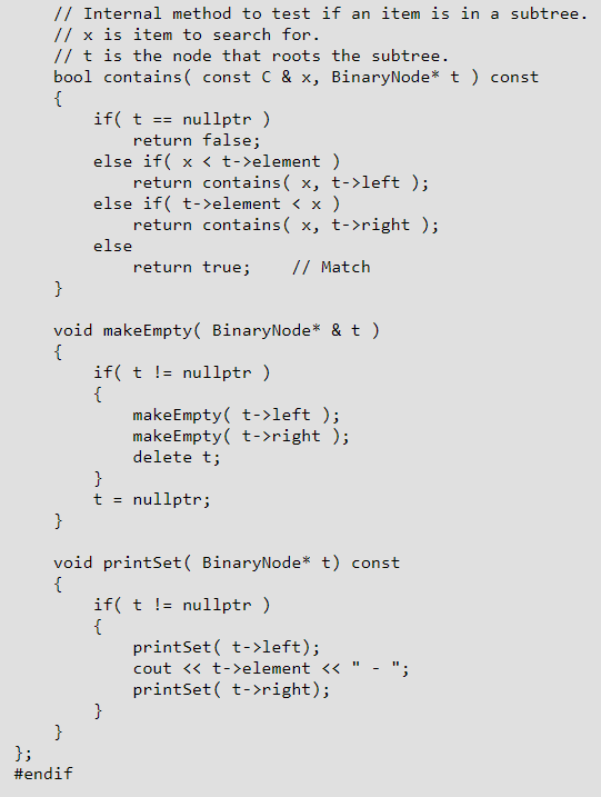 Solved Exercise 1: Implement the Set ADT in a file Set.h as | Chegg.com