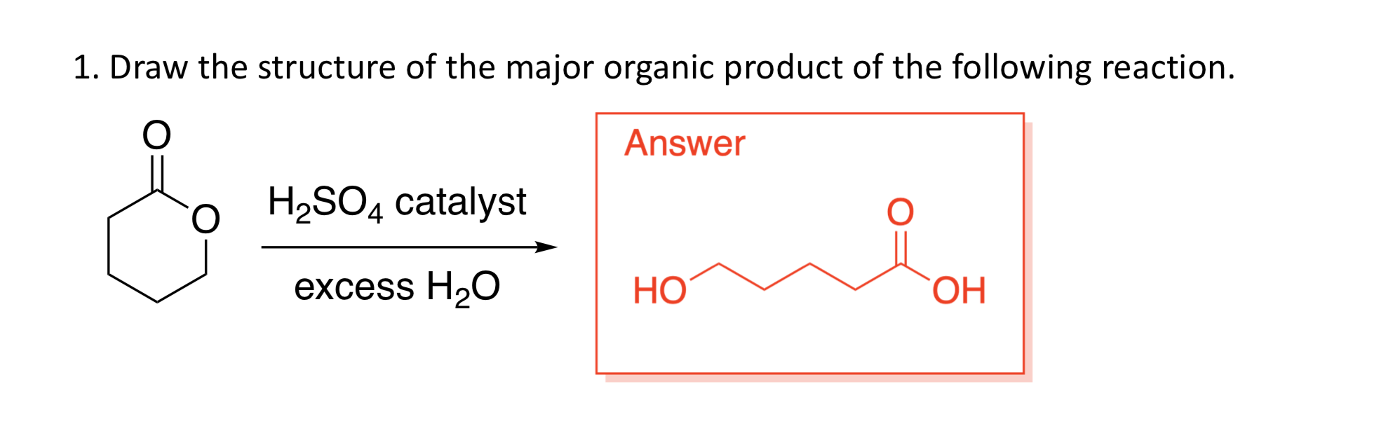 Solved 1. Draw the structure of the major organic product of | Chegg.com