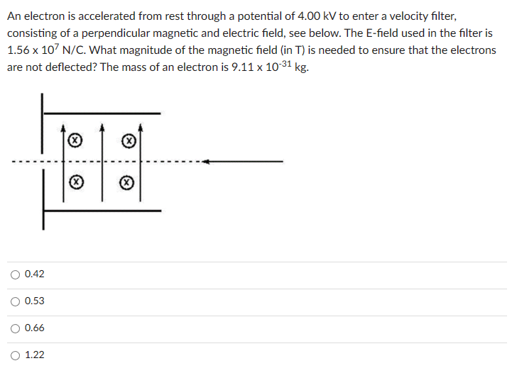 Solved An electron is accelerated from rest through a | Chegg.com
