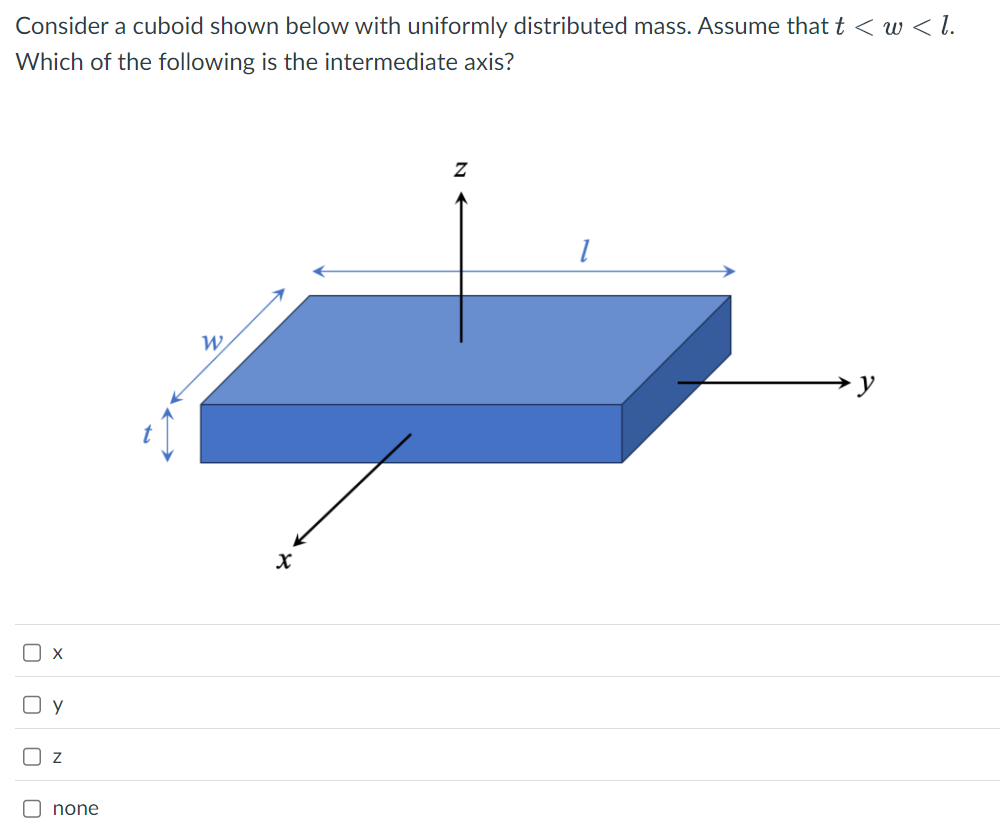 Solved Consider a cuboid shown below with uniformly | Chegg.com