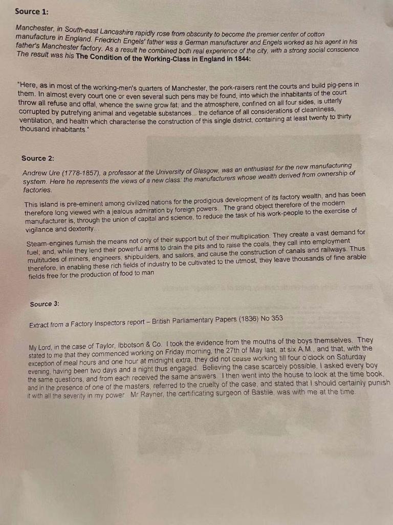 Source 1: Manchester, in South-east Lancashire | Chegg.com