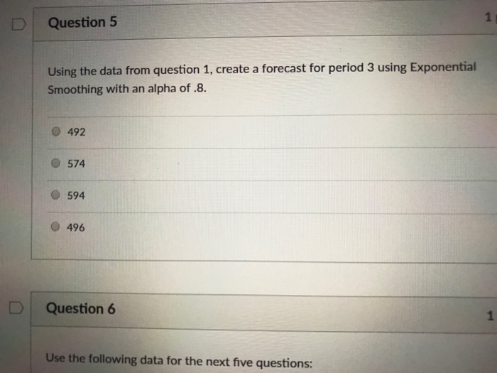 Solved LD 1 Question 1 1 pts Use the following data for | Chegg.com Solved LD 1 Question 1 1 pts Use the following data for | Chegg.com