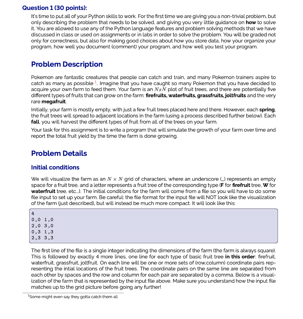 Solved Question 1 (30 points): It's time to put all of your | Chegg.com