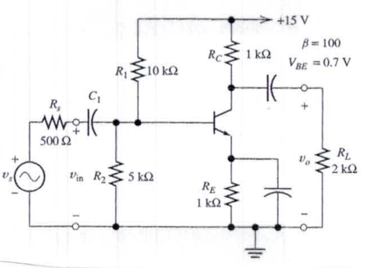 Solved Calculation of CE Amplifier Performance.a. Find Av, | Chegg.com