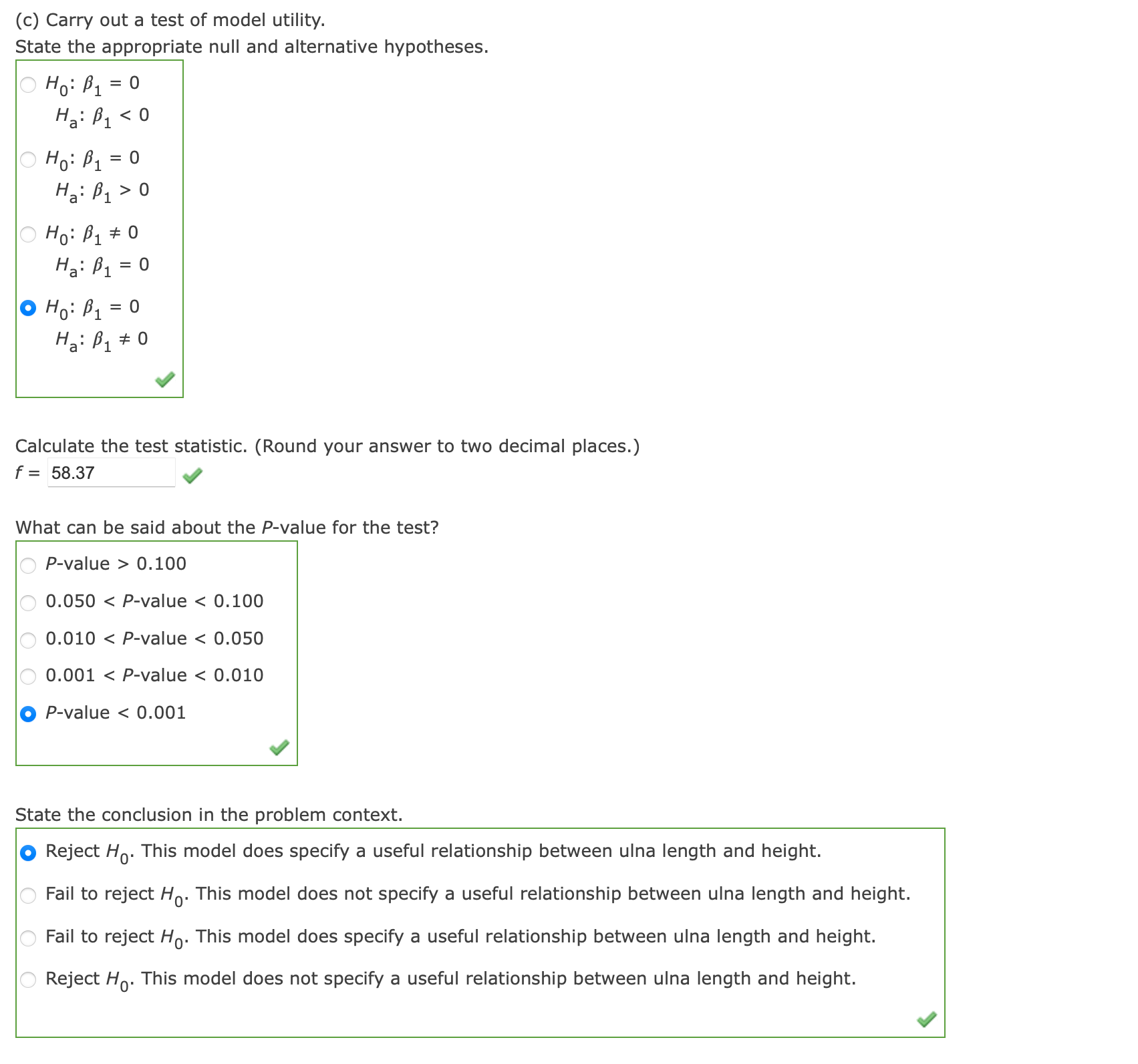 Solved from a graph in the article "Ulna Length to Predict | Chegg.com