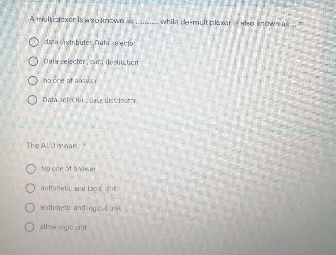 Solved A multiplexer is also known as while de-multiplexer | Chegg.com