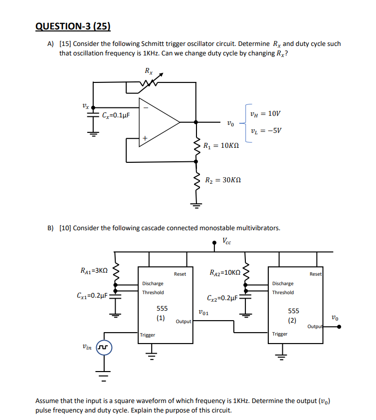 Solved QUESTION-3 (25) A) [15] Consider the following | Chegg.com