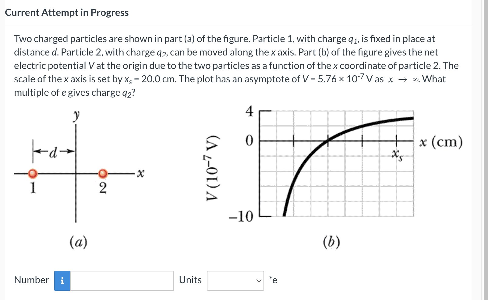 Solved Two charged particles are shown in part (a) of the | Chegg.com