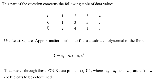 Solved This part of the question concerns the following | Chegg.com