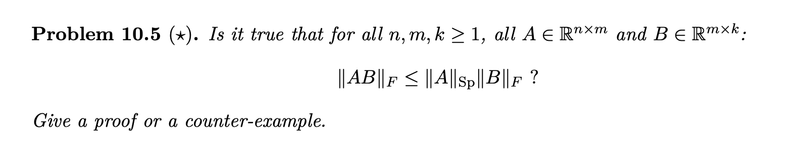 Solved Please note that the RHS here is frobenius norm | Chegg.com