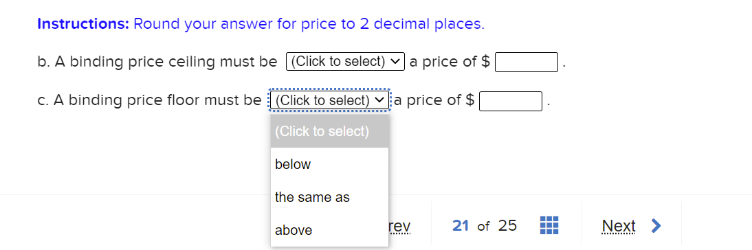 Solved a. Draw an example of a binding price ceiling and an | Chegg.com