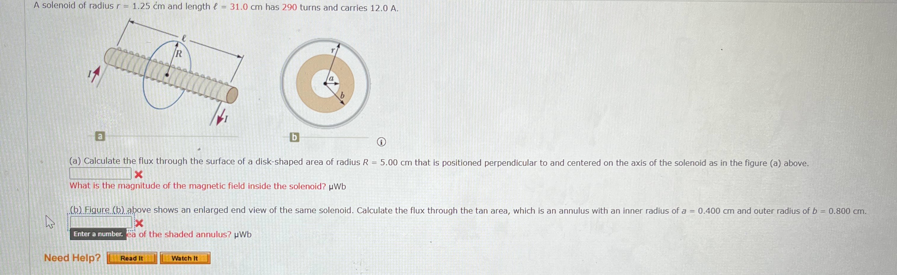 Solved A solenoid of ﻿radius r=1.25cm ﻿and length l=31.0cm | Chegg.com