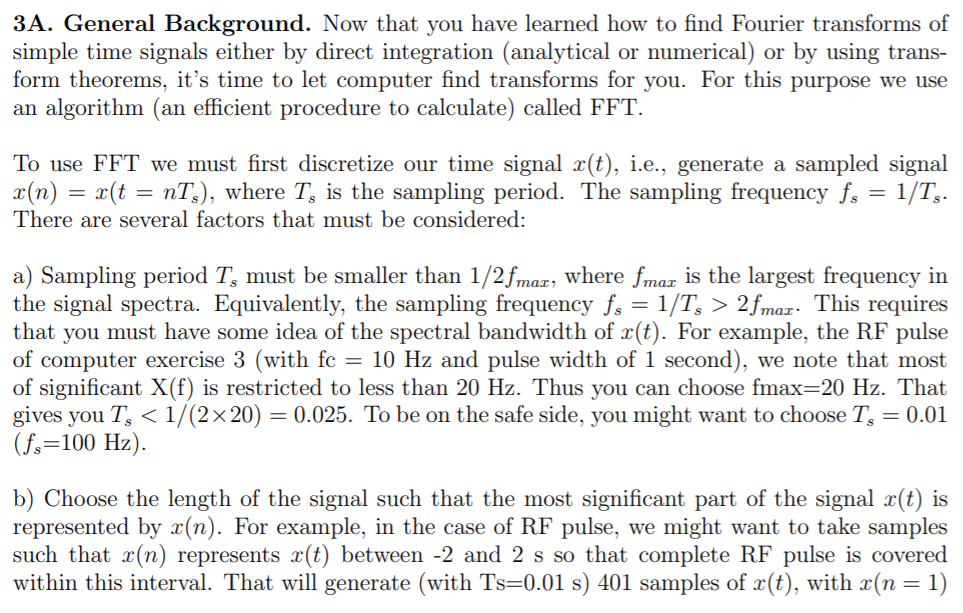 3A. General Background. Now that you have learned how | Chegg.com