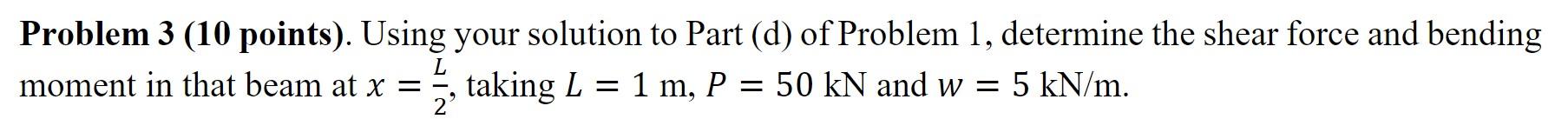 Problem 1 (40 points). For each of the beams shown | Chegg.com