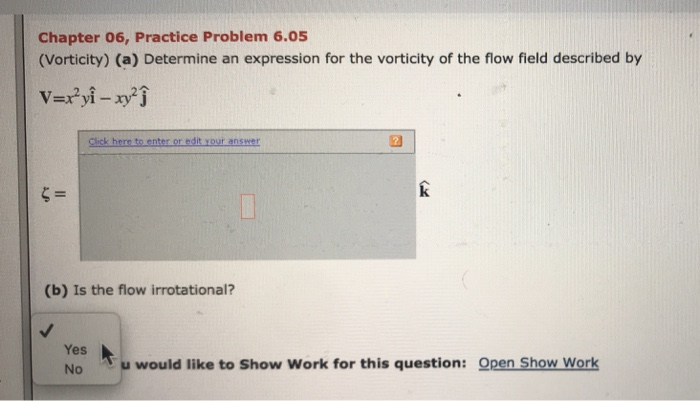 Solved Chapter 06, Practice Problem 6.05 (Vorticity) (a) | Chegg.com