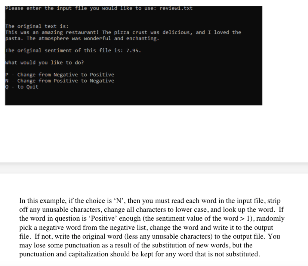 Solved You will be evaluating the sentiment of 4 different | Chegg.com