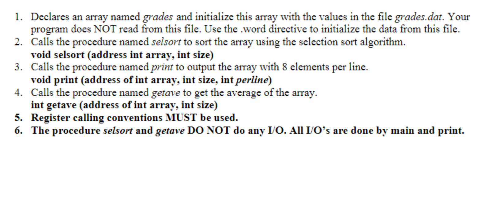 Solved In MIPS Assembly Language the below data set is the | Chegg.com