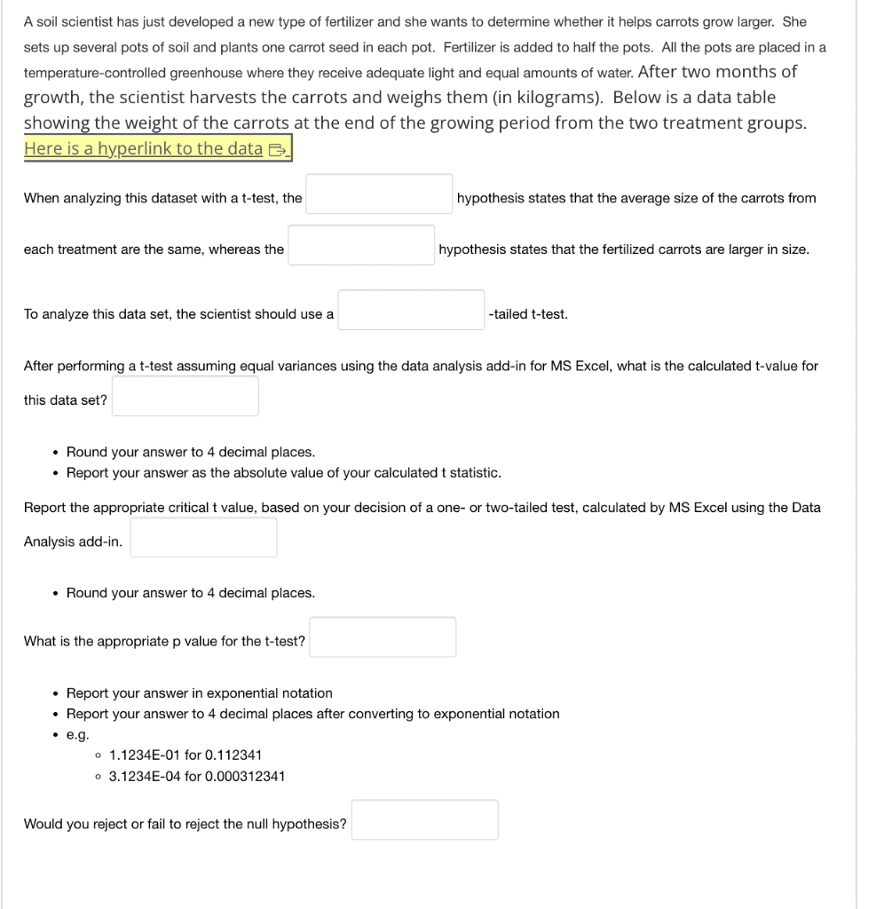 Solved A soil scientist has just developed a new type of | Chegg.com