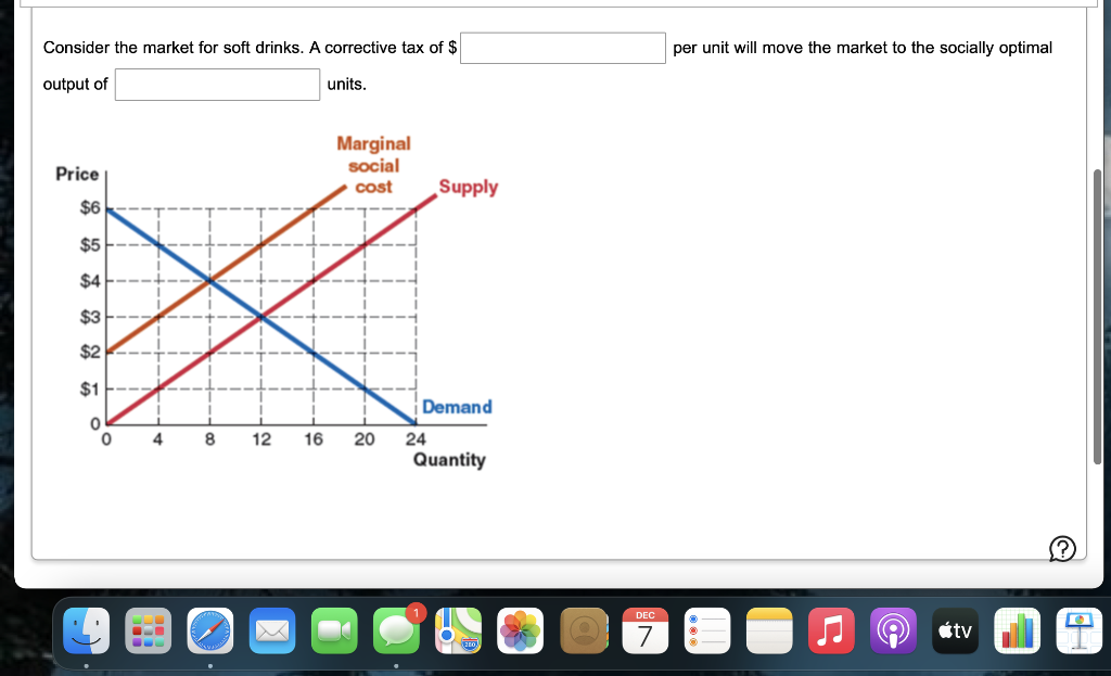 Solved Consider the market for soft drinks. A corrective tax | Chegg.com