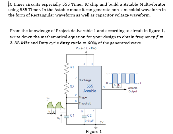 Solved ic timer circuits especially 555 Timer IC chip and | Chegg.com