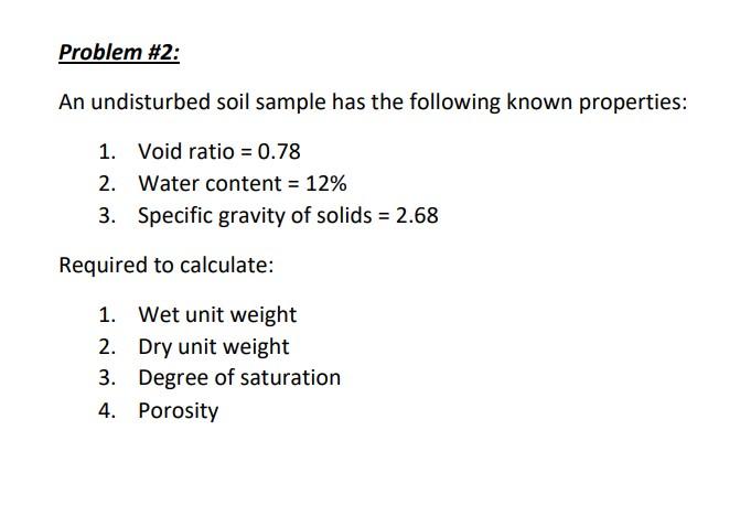 Solved 1. The weight of a chunk of moist soil sample is | Chegg.com