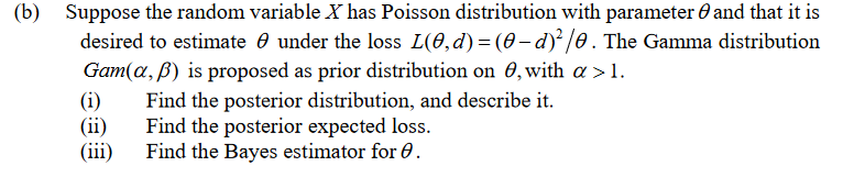 Solved (b) ﻿Suppose the random variable x ﻿has Poisson | Chegg.com