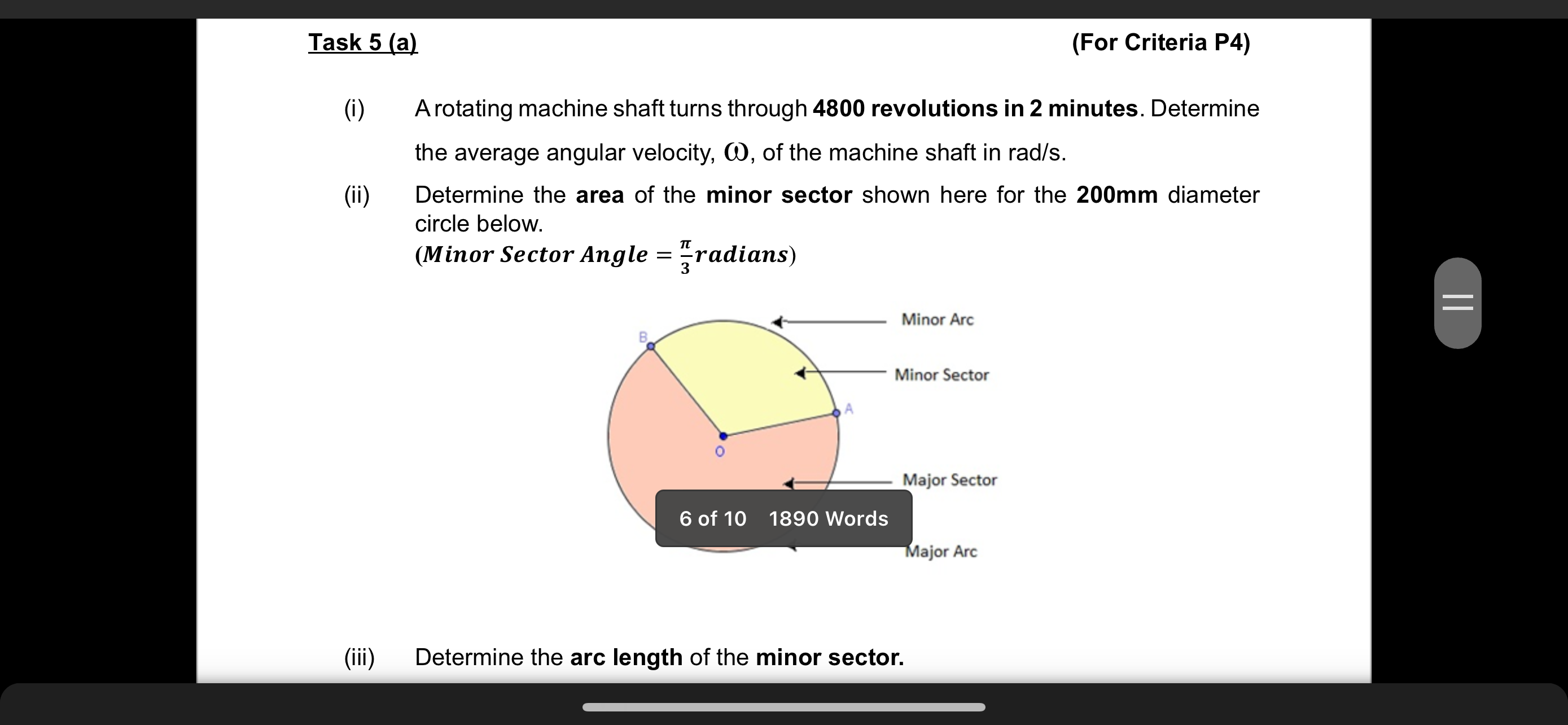 Solved help with this task(i) ﻿A rotating machine shaft | Chegg.com