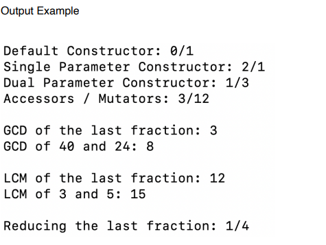 Solved 1. Implement a Rational Number class with the | Chegg.com