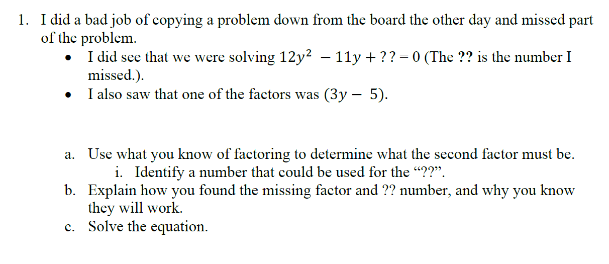 Solved 1. I did a bad job of copying a problem down from the | Chegg.com