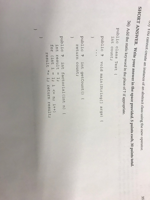 Solved You cannot create an instance of an abstract class | Chegg.com