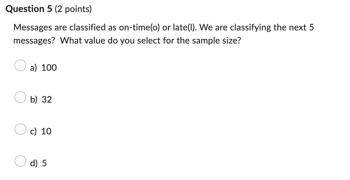 Solved Messages are classified as on-time(o) or late(l). We | Chegg.com