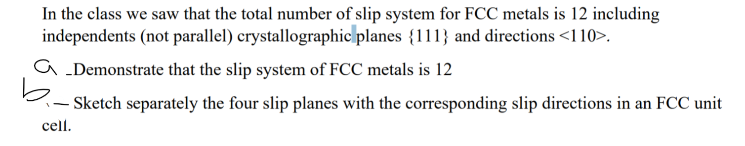 Solved In the class we saw that the total number of slip | Chegg.com