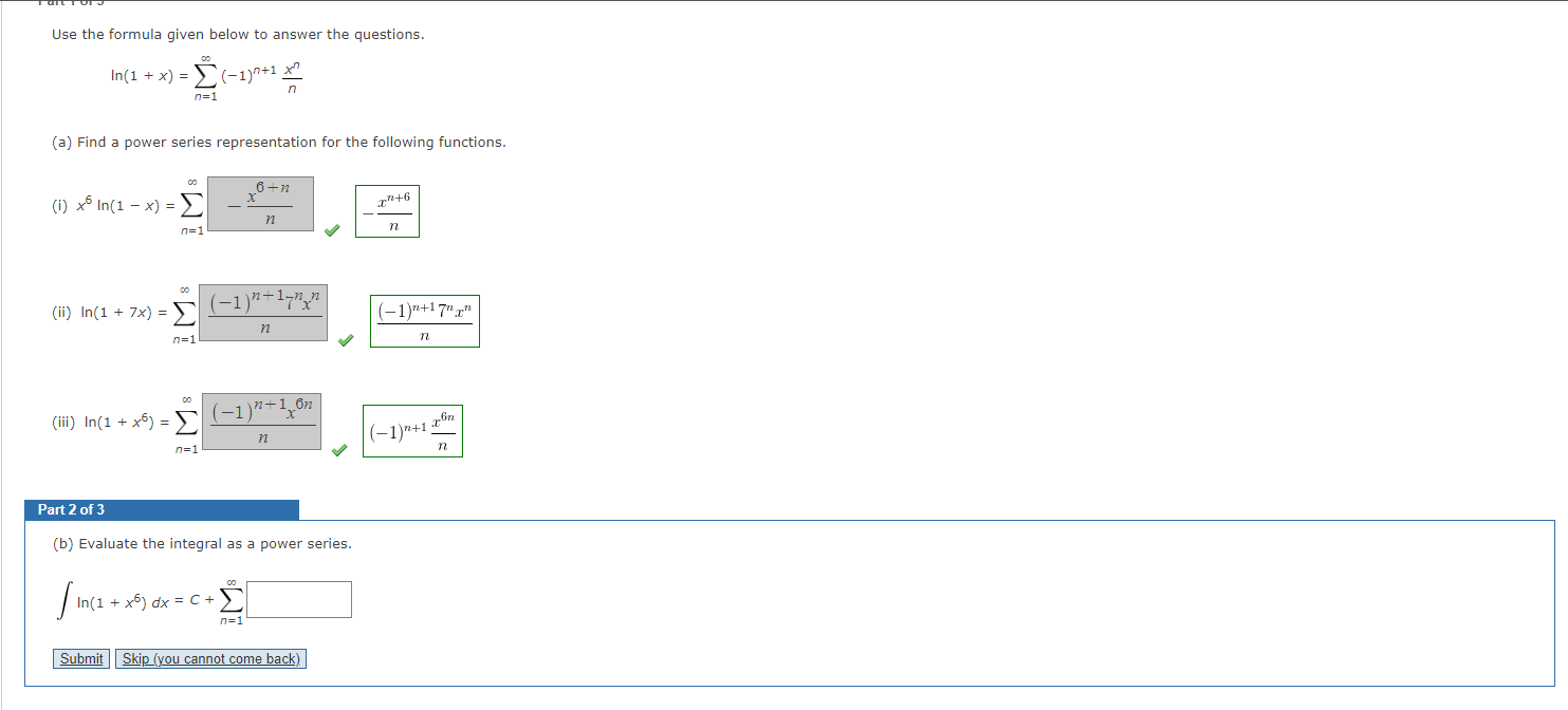 Solved Use the formula given below to answer the questions. | Chegg.com