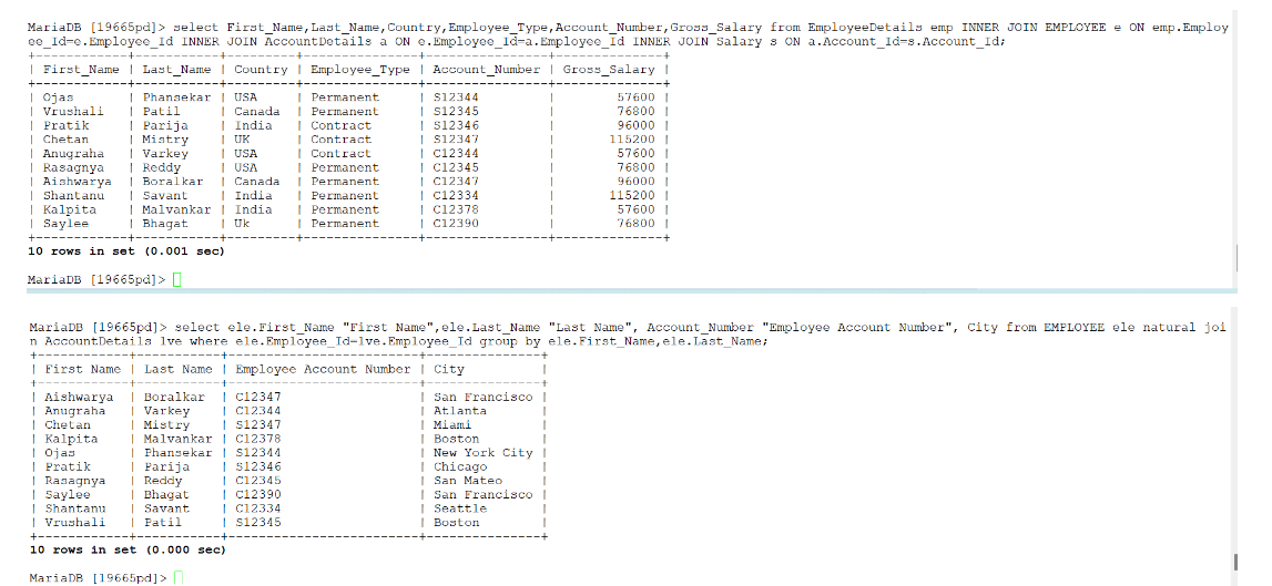 Solved 10 rows 1n set (0,000 sec) | Chegg.com