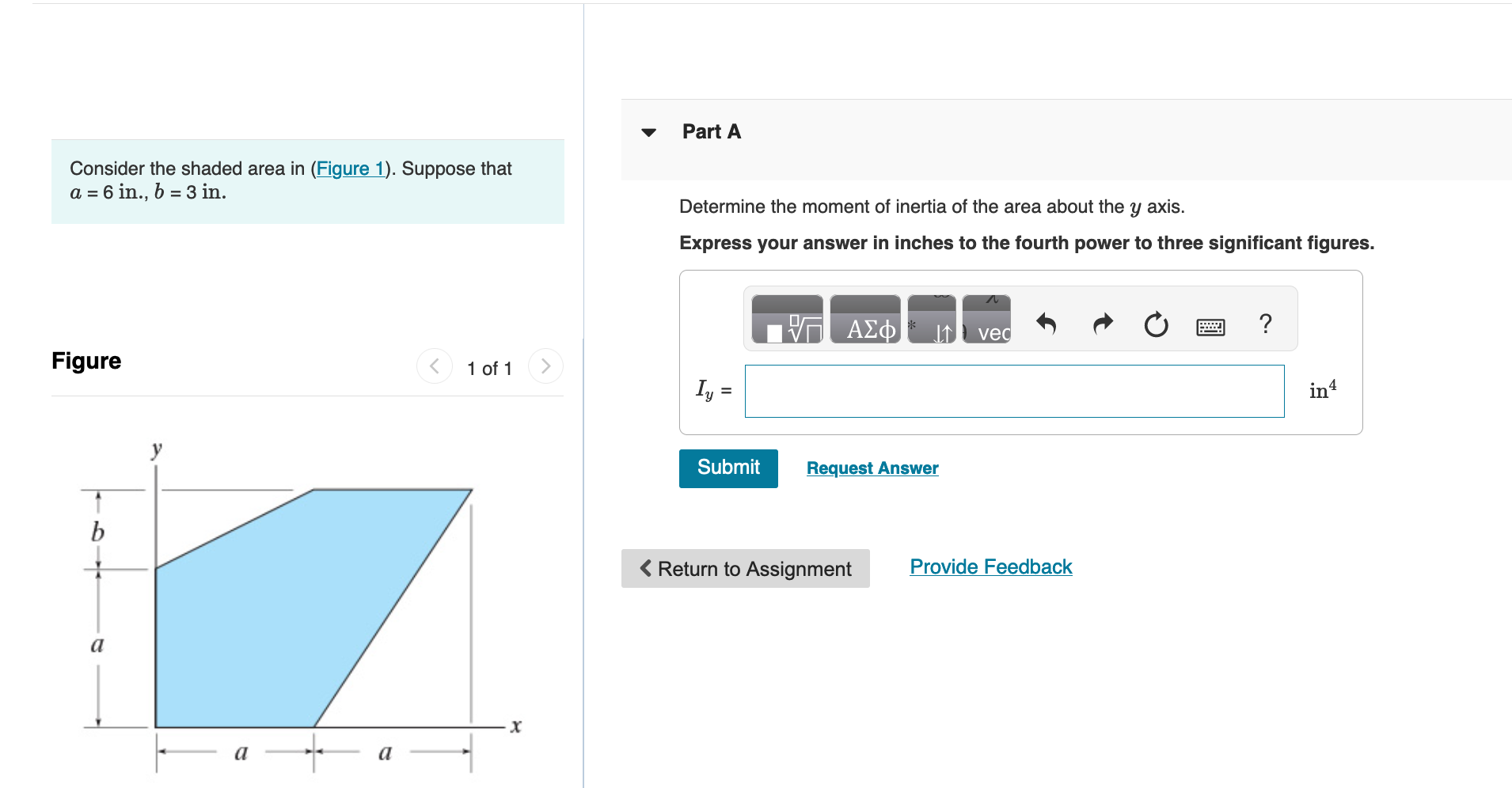 Solved Consider the shaded area in (Figure 1). Suppose that | Chegg.com