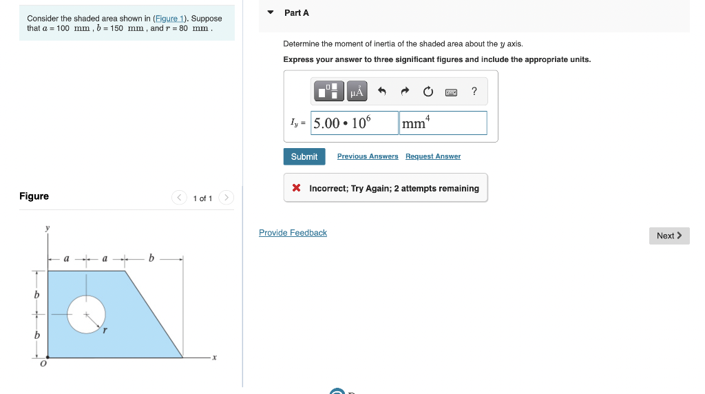 Solved Consider the shaded area shown in (Figure 1). Suppose | Chegg.com