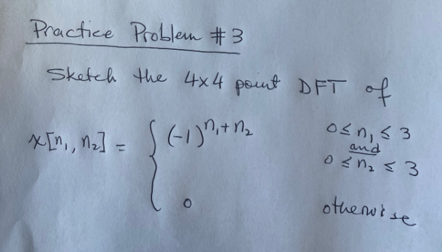 Sketch the 4×4 point DFT of | Chegg.com