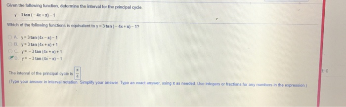 Solved Given the following function, determine the interval | Chegg.com