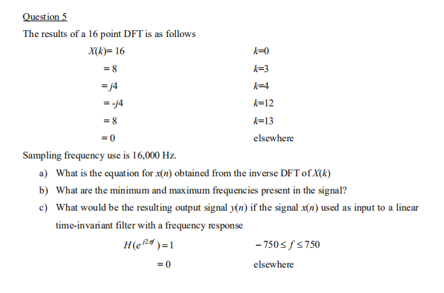 Solved TUTORIAL 2: DISCRETE FOURIER TRANSFORM Question 1 a) | Chegg.com