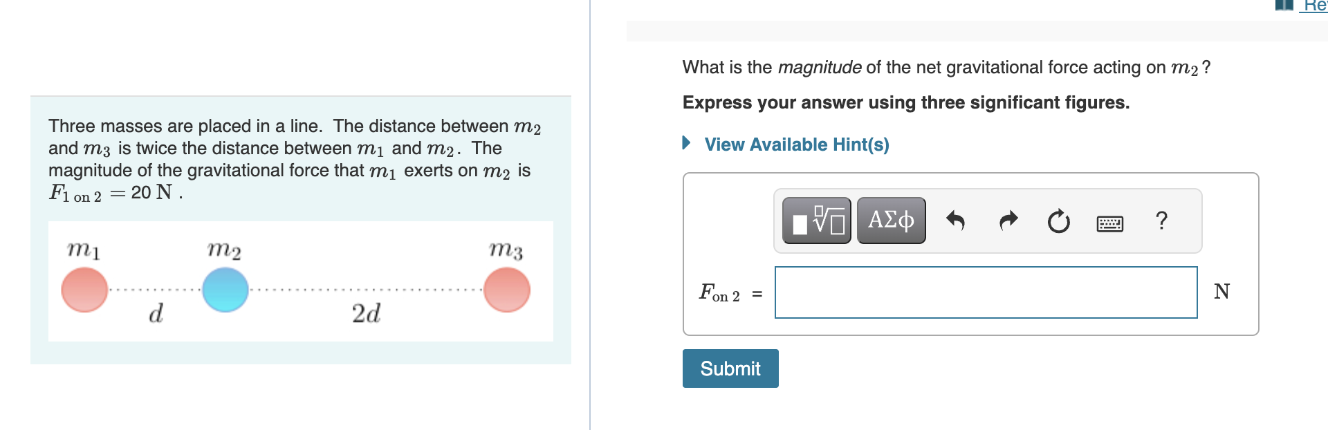 Solved What is the magnitude of the net gravitational force | Chegg.com