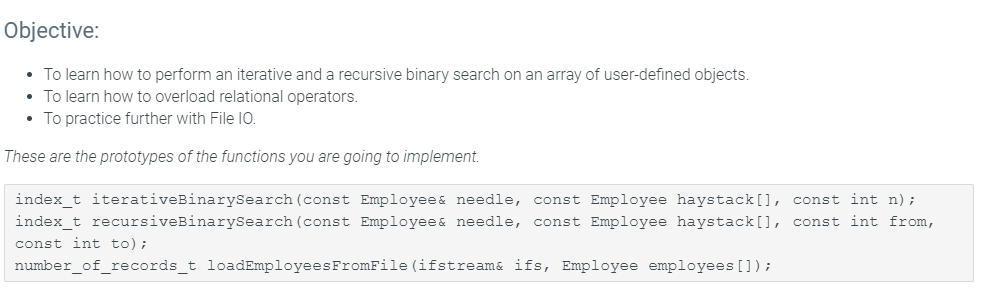 Solved // File: Employee.h #ifndef EMPLOYEE_H #define | Chegg.com