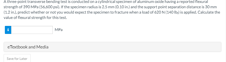 Solved A three-point transverse bending test is conducted on | Chegg.com