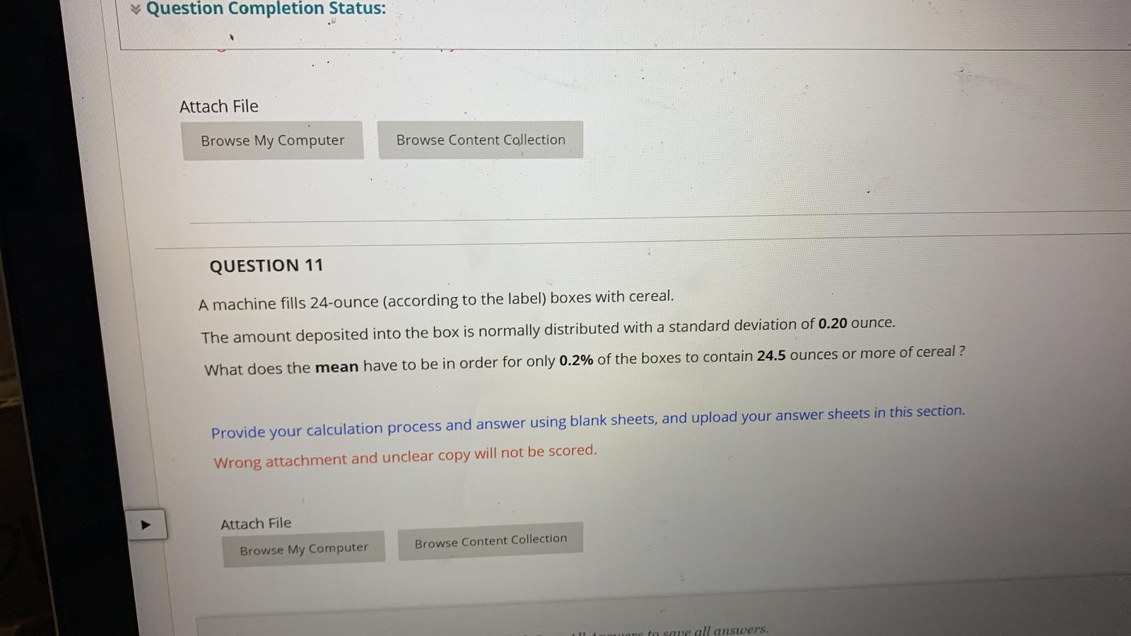 Solved Question Completion Status: Attach File Browse My | Chegg.com