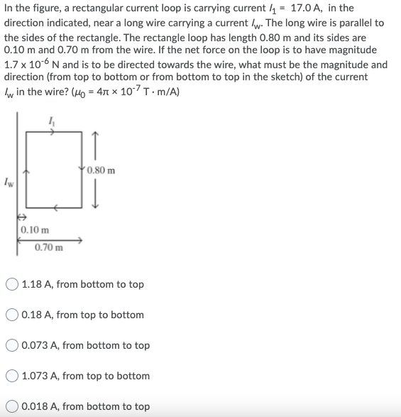 Solved In the figure, a rectangular current loop is carrying | Chegg.com